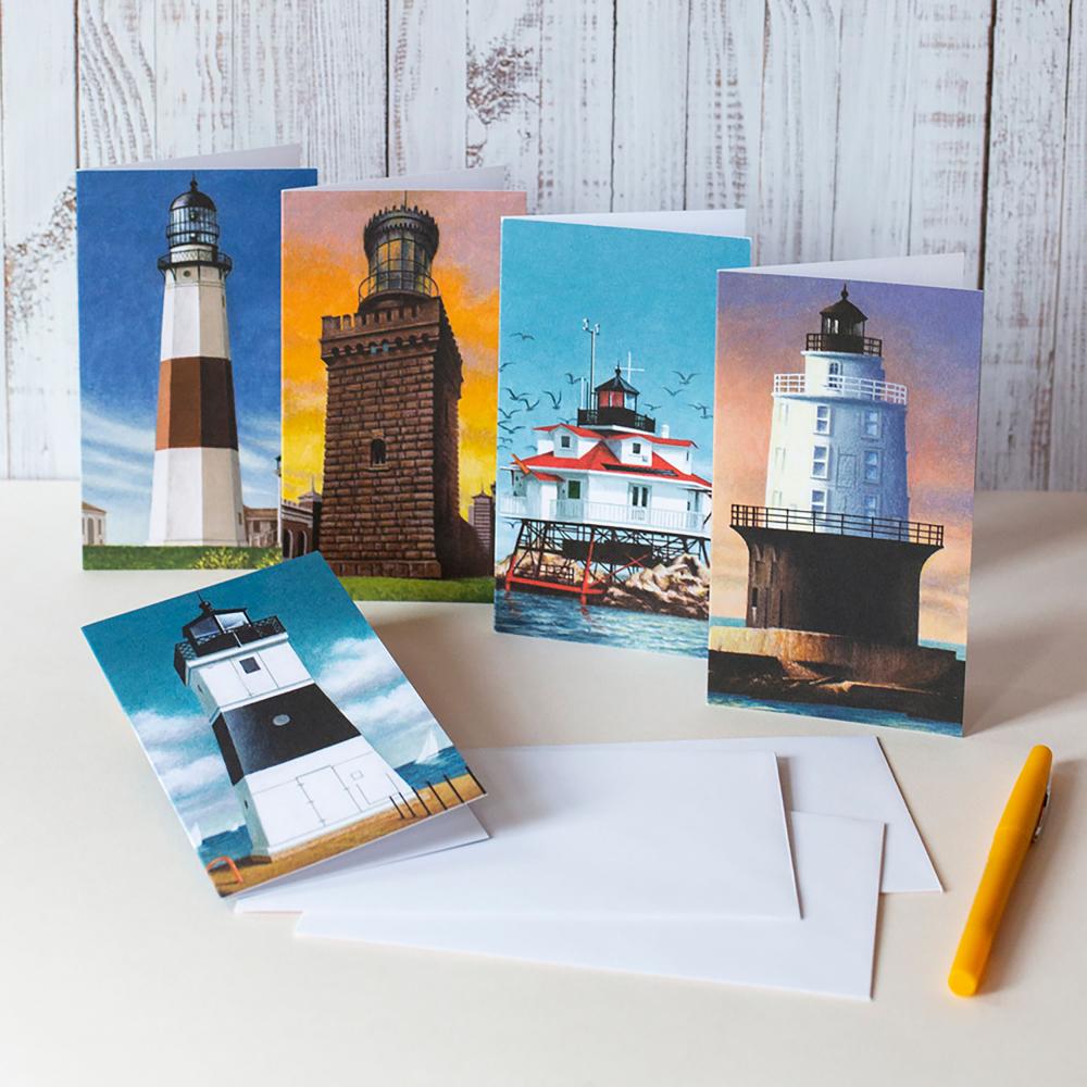 Mid-Atlantic Lighthouses Notecards (set of 10) — Stamps Forever