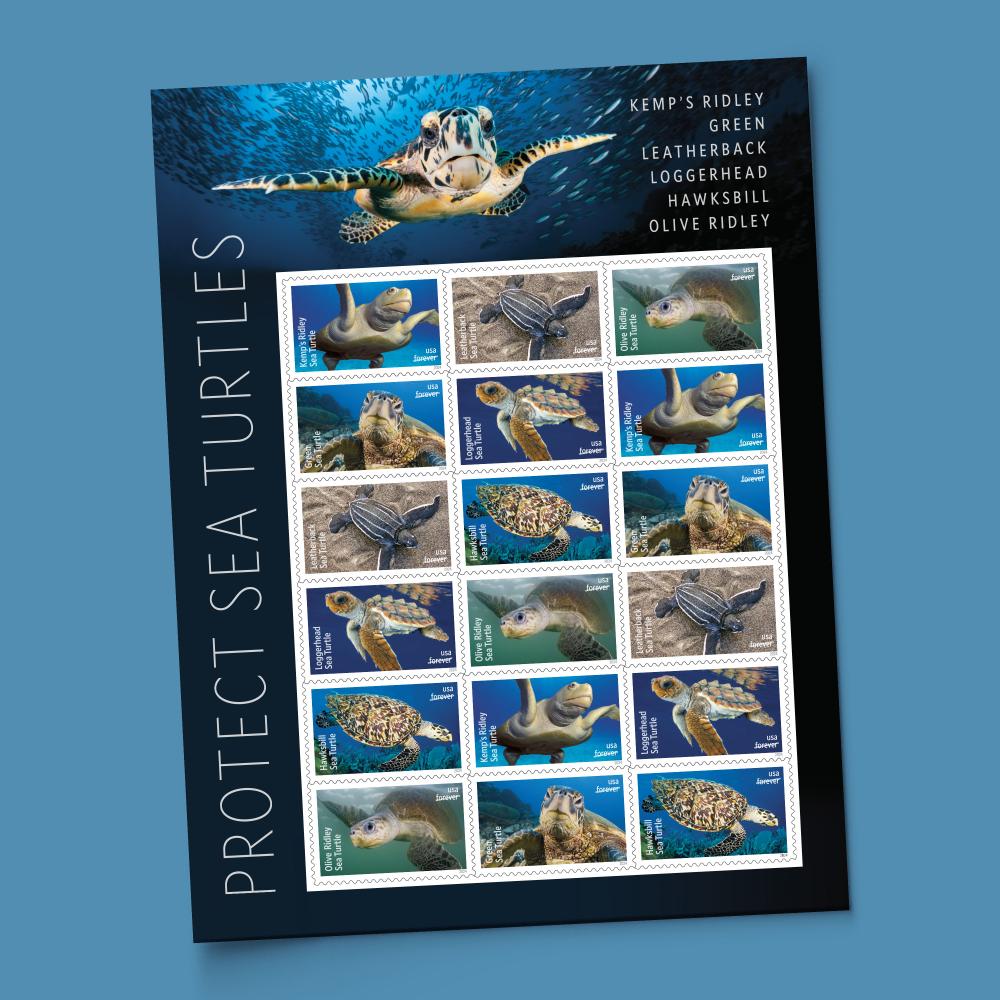 Protect Sea Turtles Pane of 18 — Stamps Forever