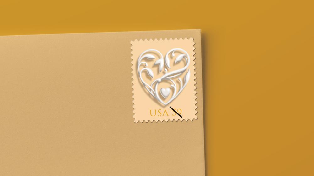 Buff Heart — Stamps Forever