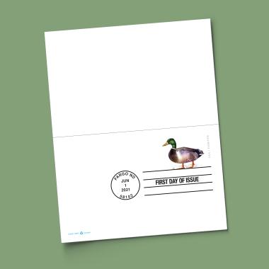 Mallard Stamped Card Double Reply Card — Stamps Forever
