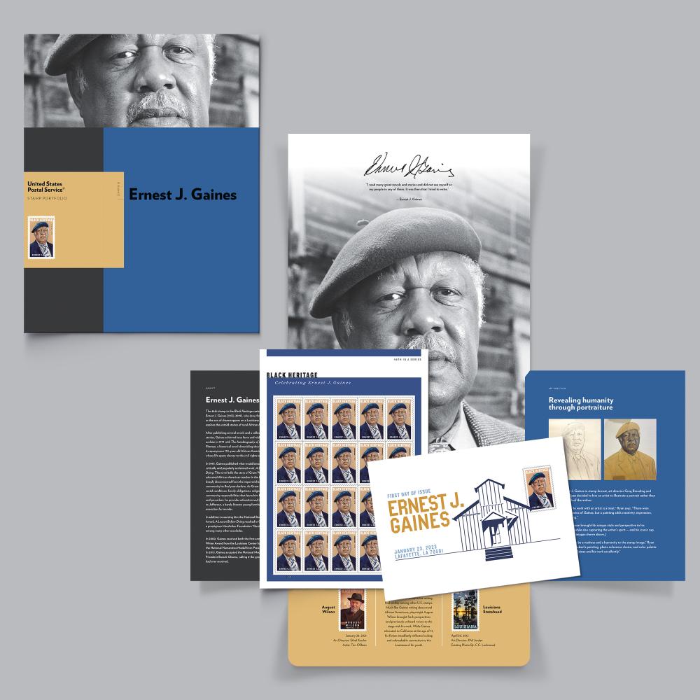 Ernest J. Gaines Stamp Portfolio — Stamps Forever
