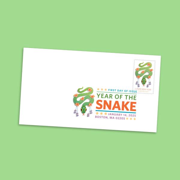 Lunar New Year • Year of the Snake Digital Color Postmark First Day ...