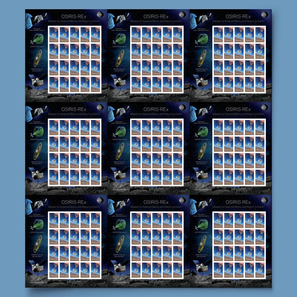 OSIRIS-REx Press Sheet without Die Cuts — Stamps Forever