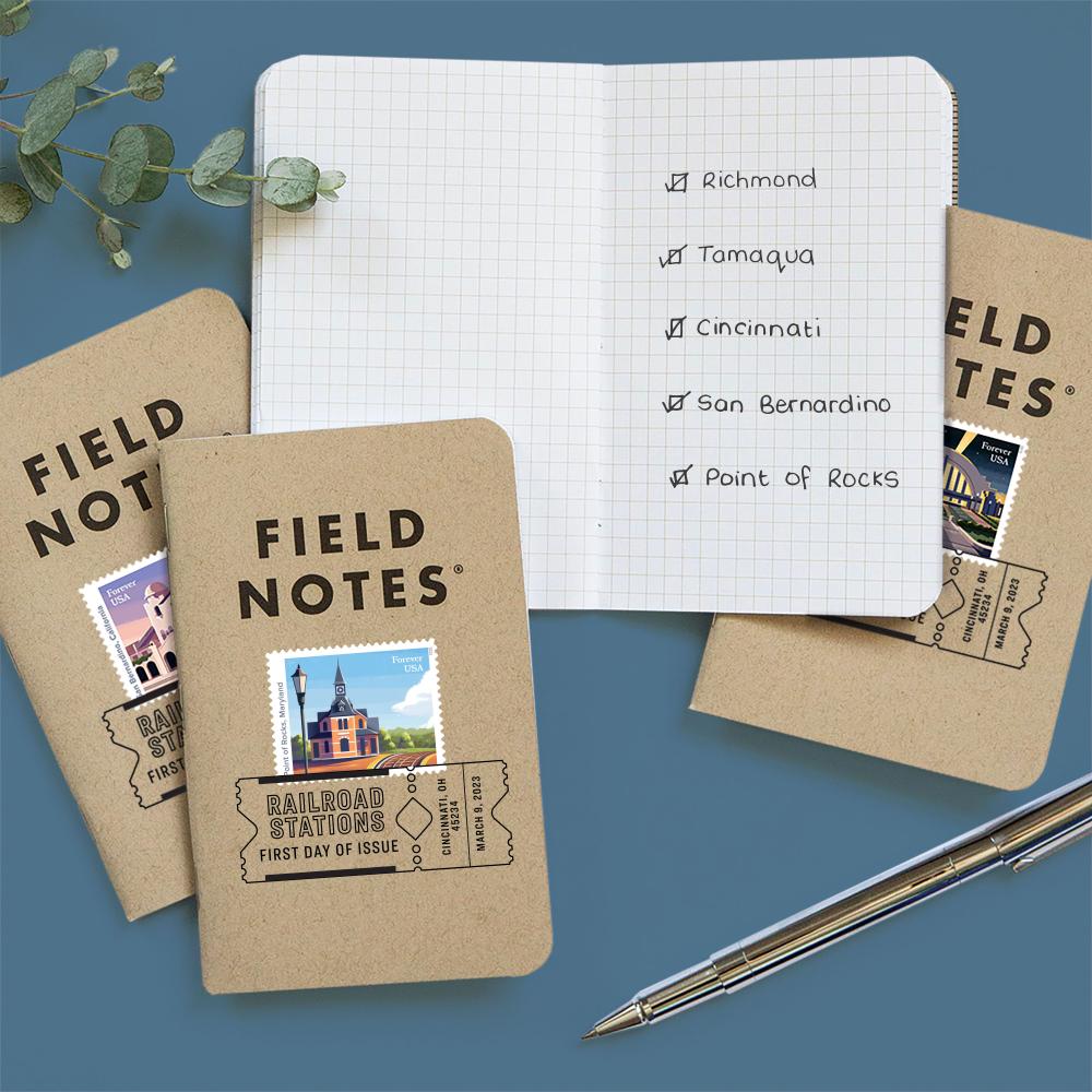 Railroad Stations Field Notes® Notebooks (set of 5) — Stamps Forever