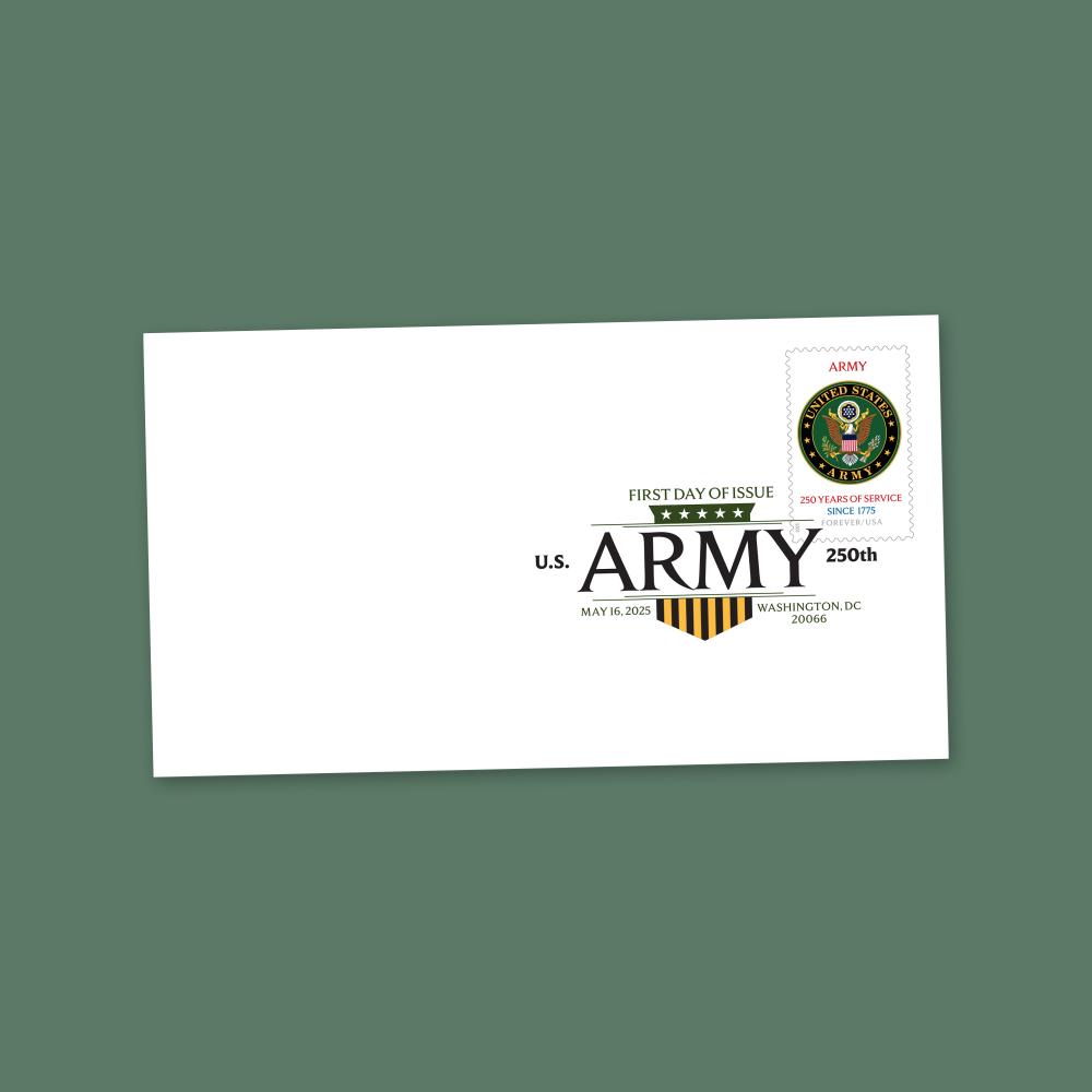 U.S. Army 250th Digital Color Postmark First Day Cover — Stamps Forever