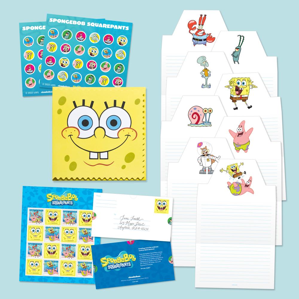 SpongeBob SquarePants Writing Kit — Stamps Forever