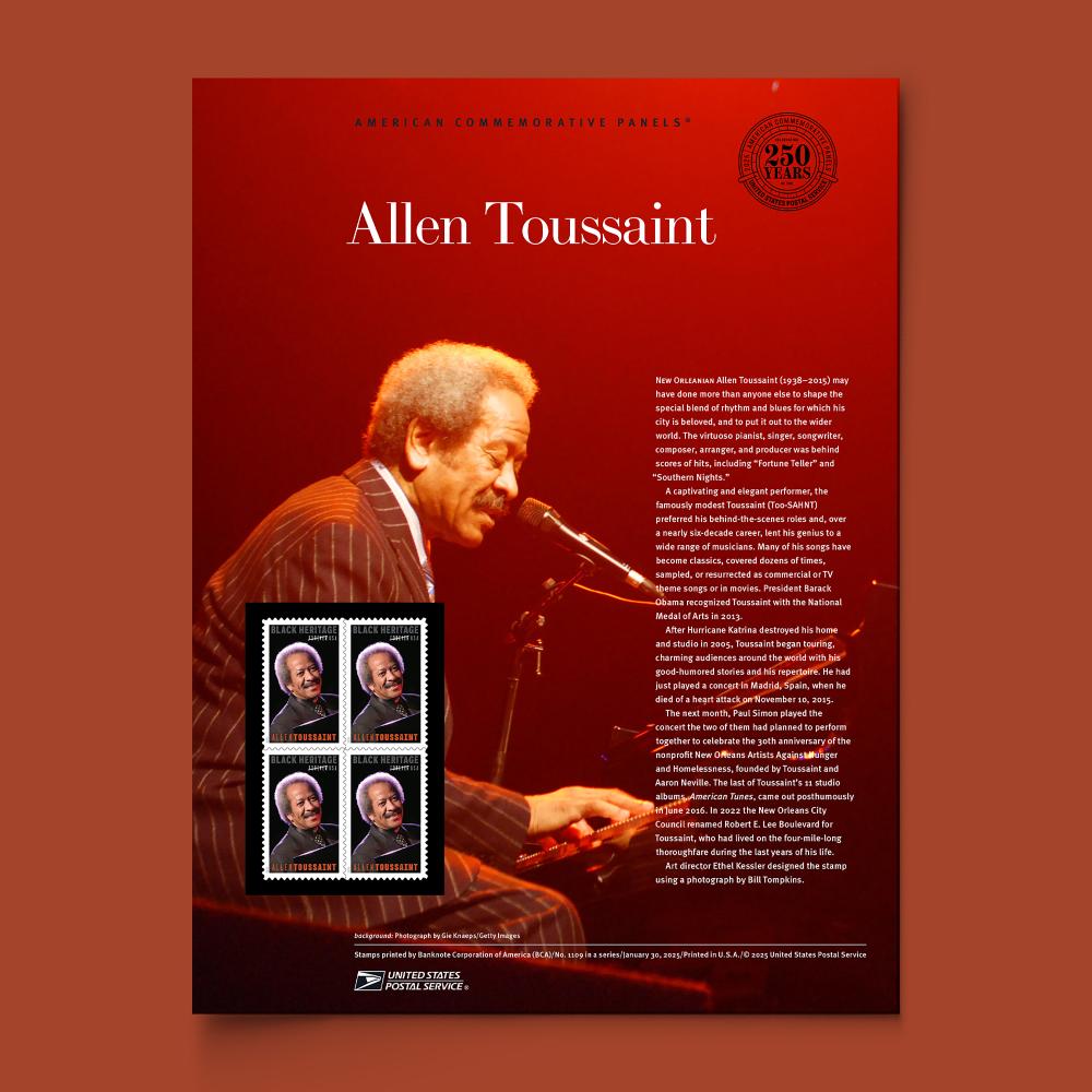 Allen Toussaint American Commemorative Panel® — Stamps Forever