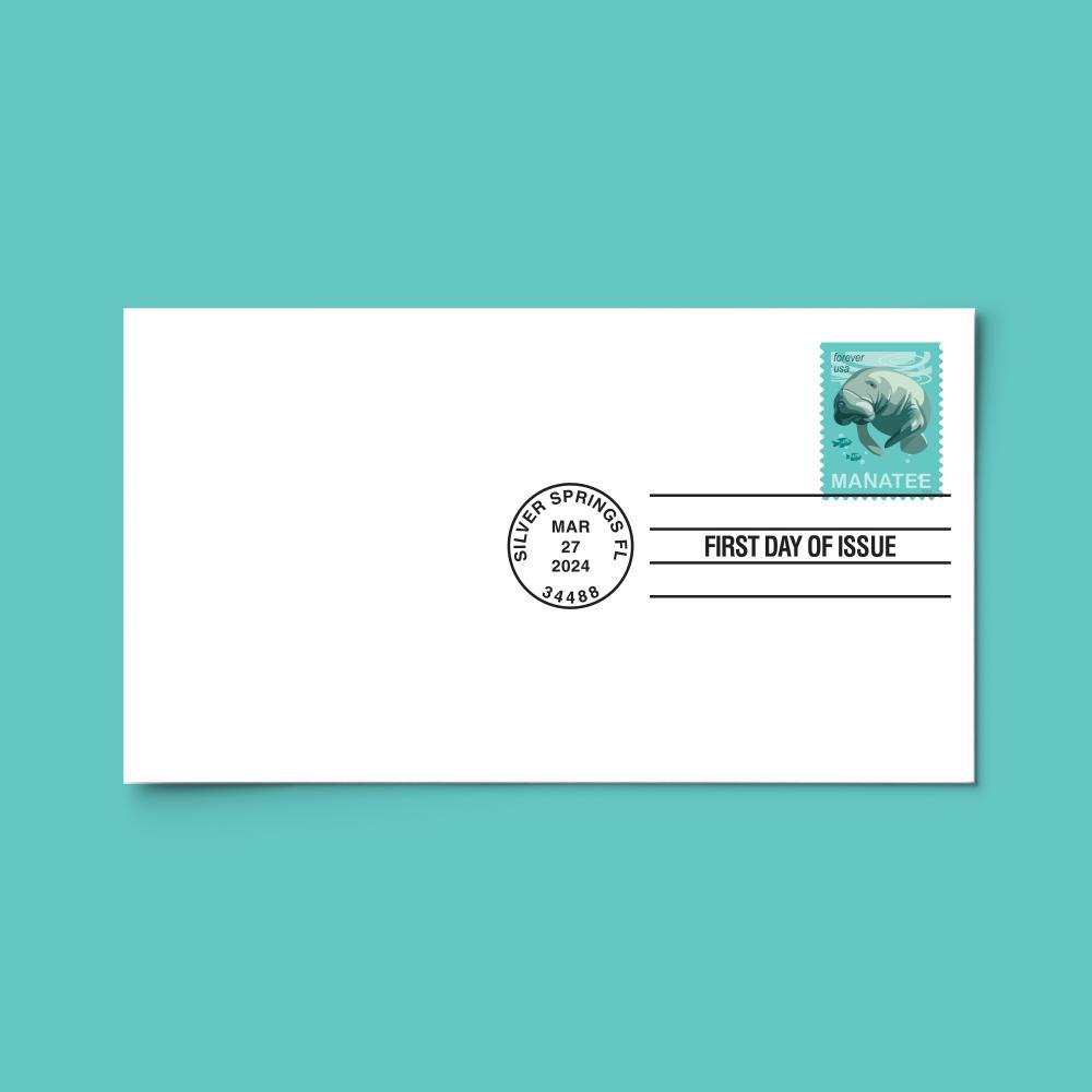 Save Manatees First Day Cover — Stamps Forever