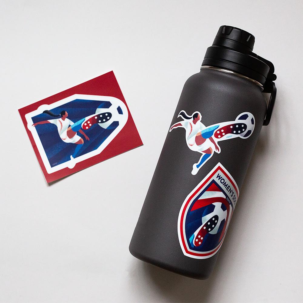 Women’s Soccer Vinyl Stickers (set of 3) — Stamps Forever