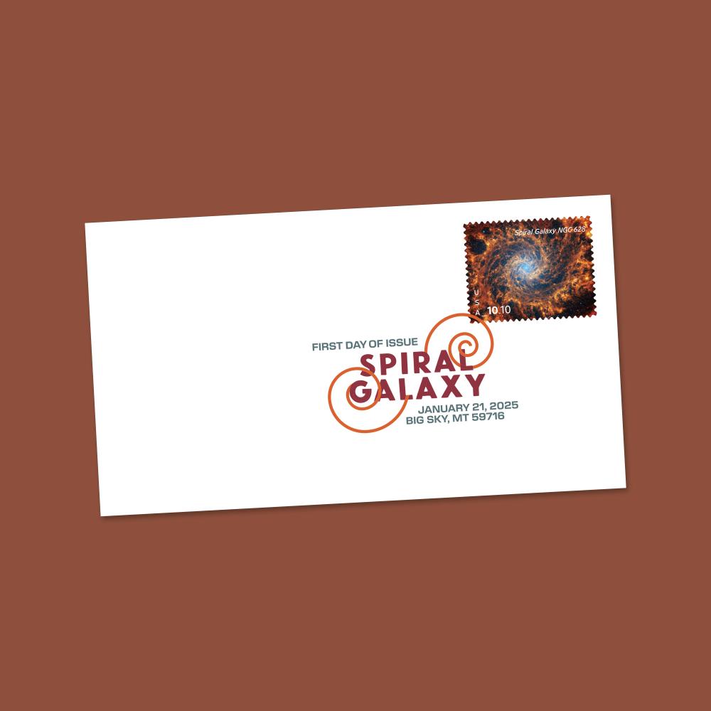 Spiral Galaxy Digital Color Postmark First Day Cover — Stamps Forever
