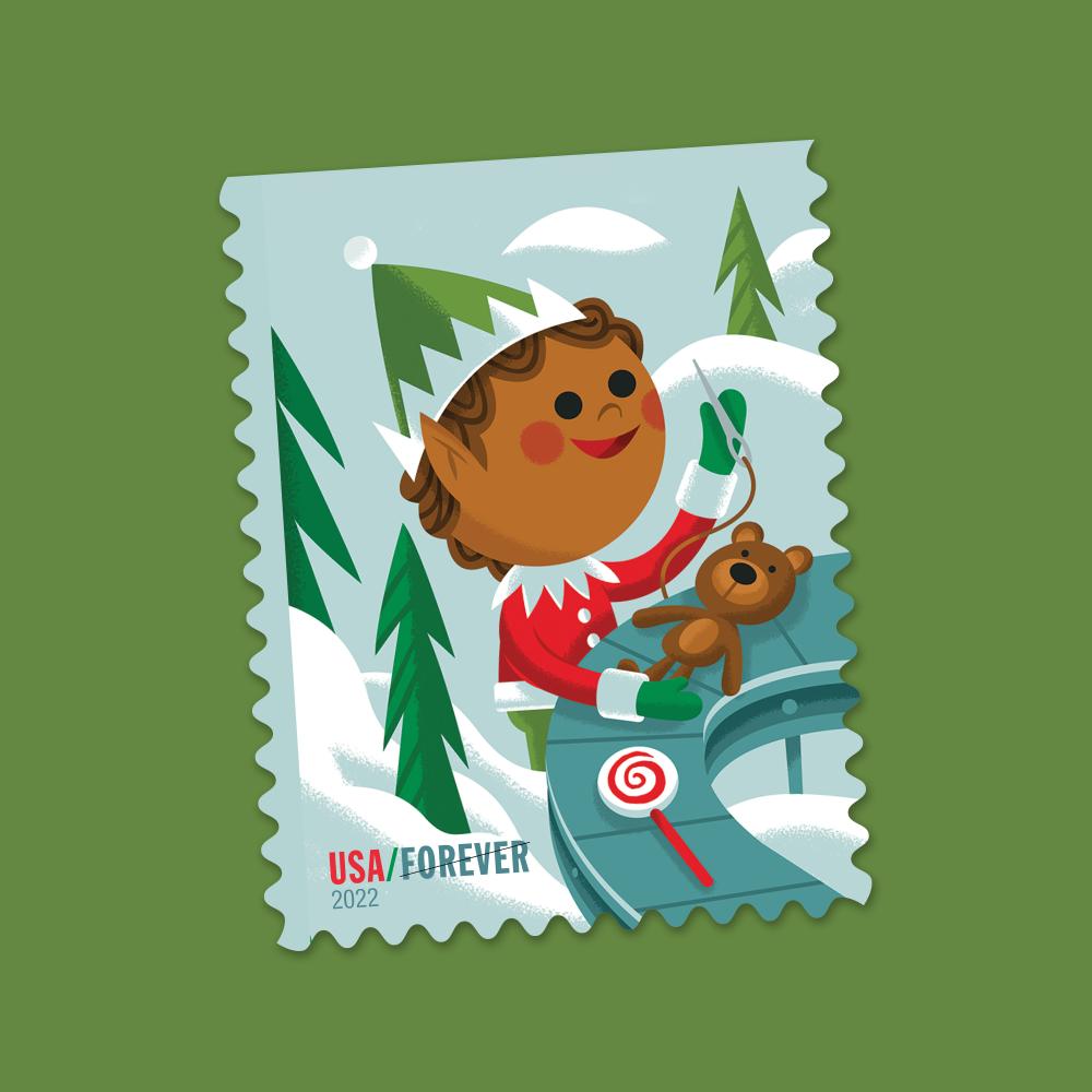 Elves in Action — Stamps Forever