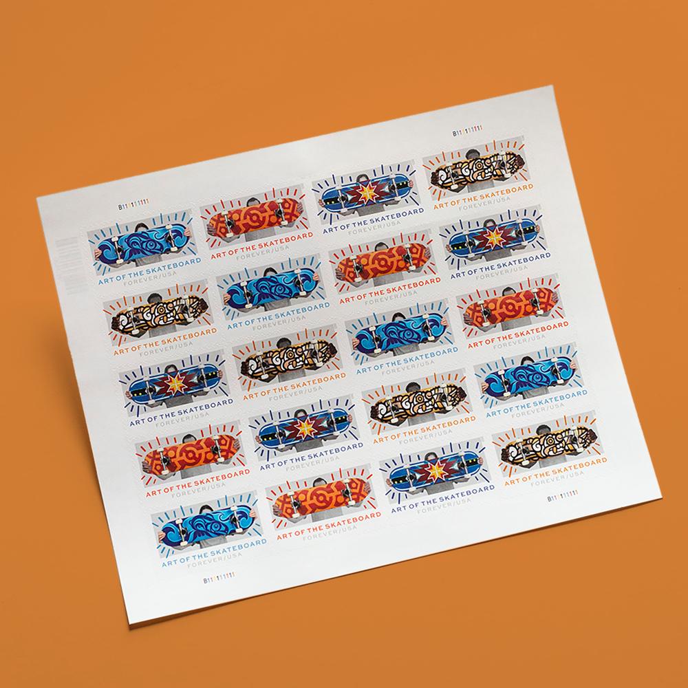 Art of the Skateboard Pane of 20 — Stamps Forever