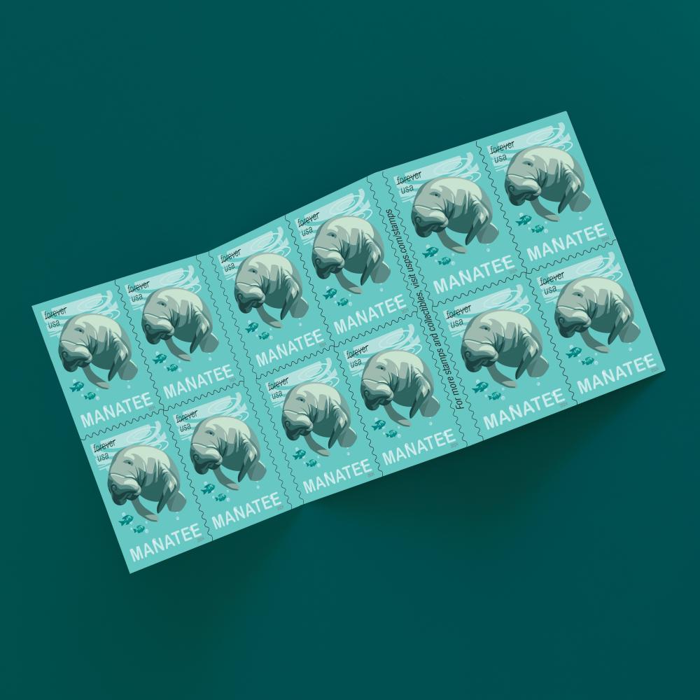 Save Manatees Booklet of 20 — Stamps Forever