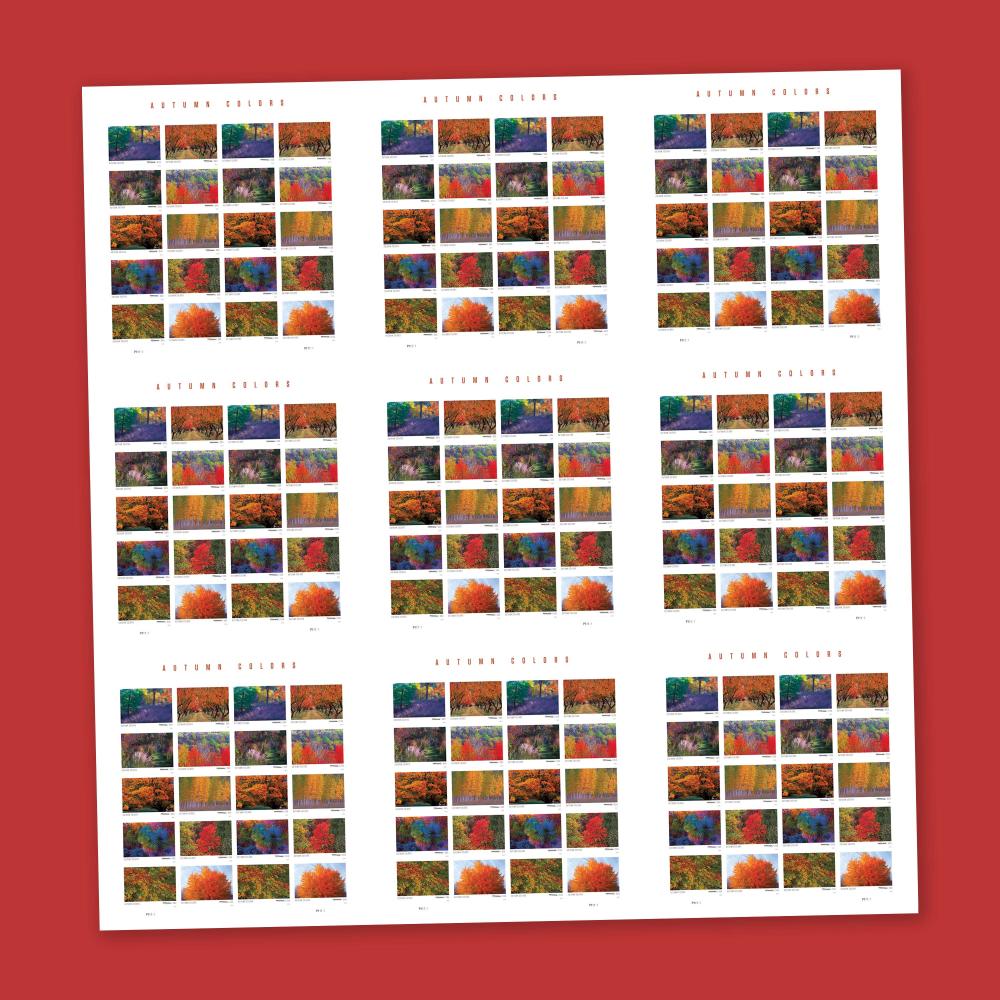 Autumn Colors Press Sheet without Die Cuts — Stamps Forever