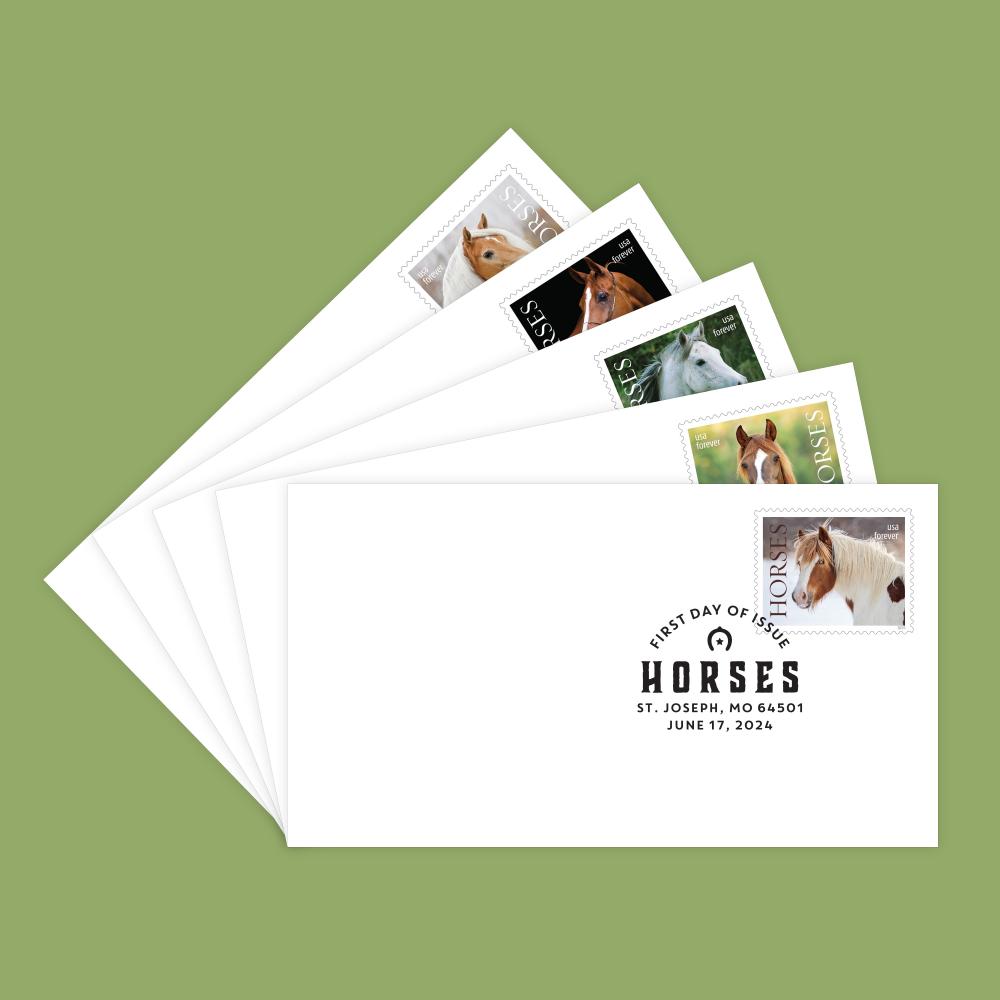 Horses First Day Covers (set of 5) — Stamps Forever