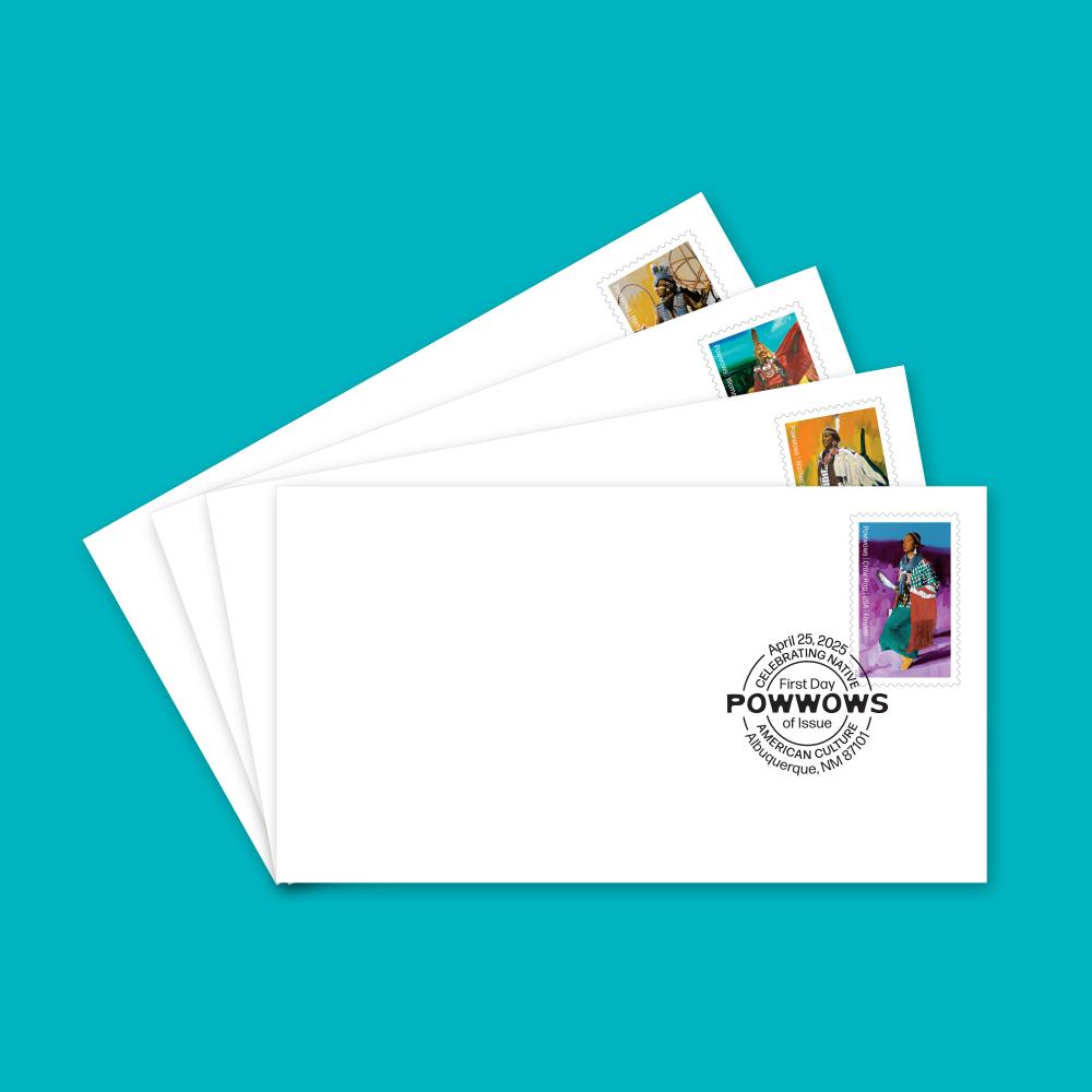 Powwows: Celebrating Native American Culture First Day Covers (set of 4 ...