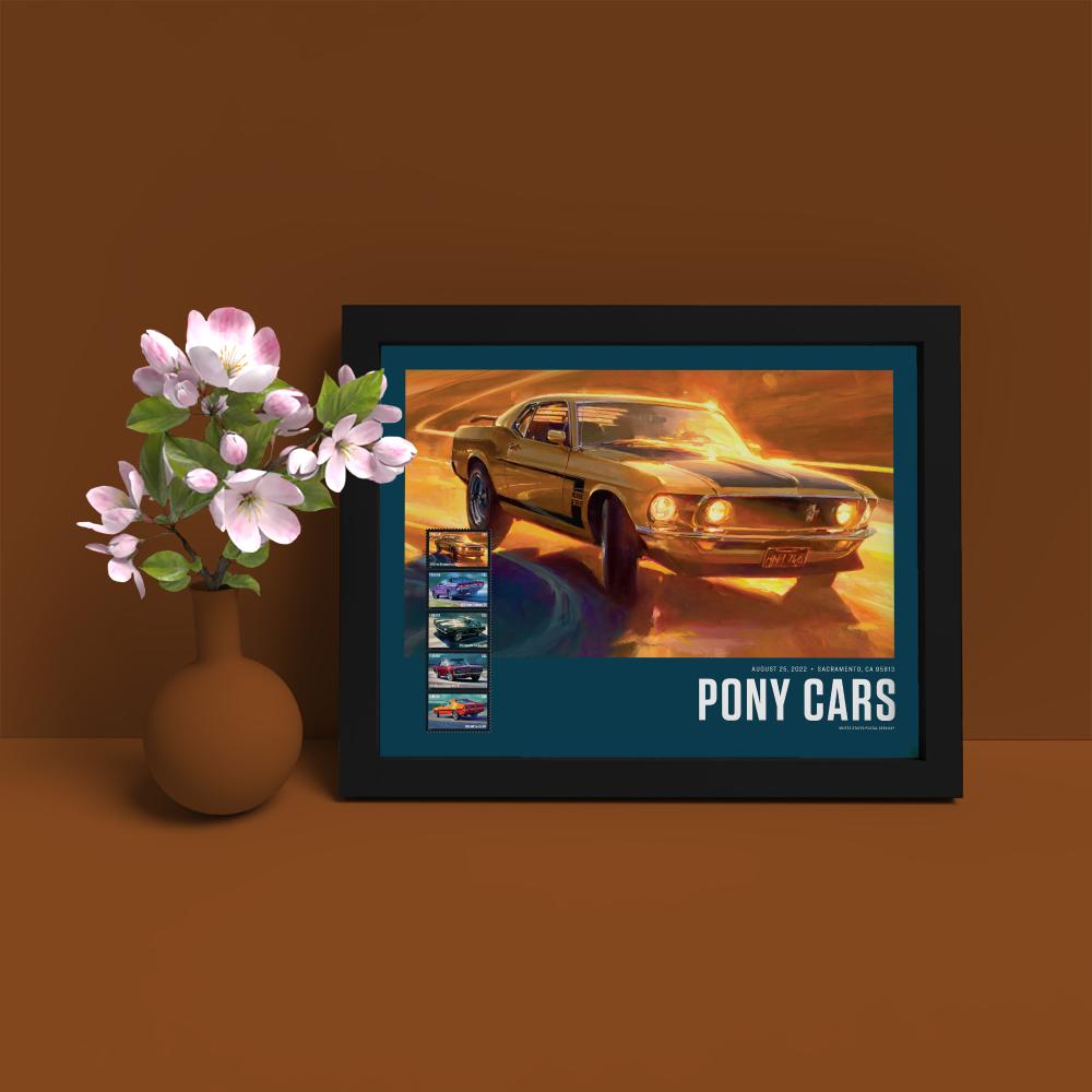 Pony Cars Framed Stamps — Ford Mustang — Stamps Forever