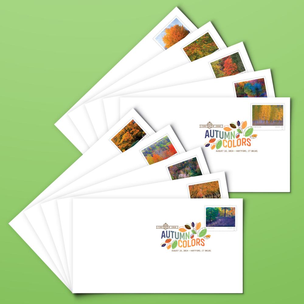 Autumn Colors Digital Color Postmark First Day Covers (set of 10 ...
