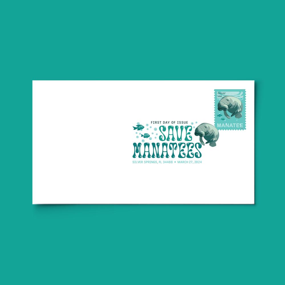 Save Manatees Digital Color Postmark First Day Cover — Stamps Forever