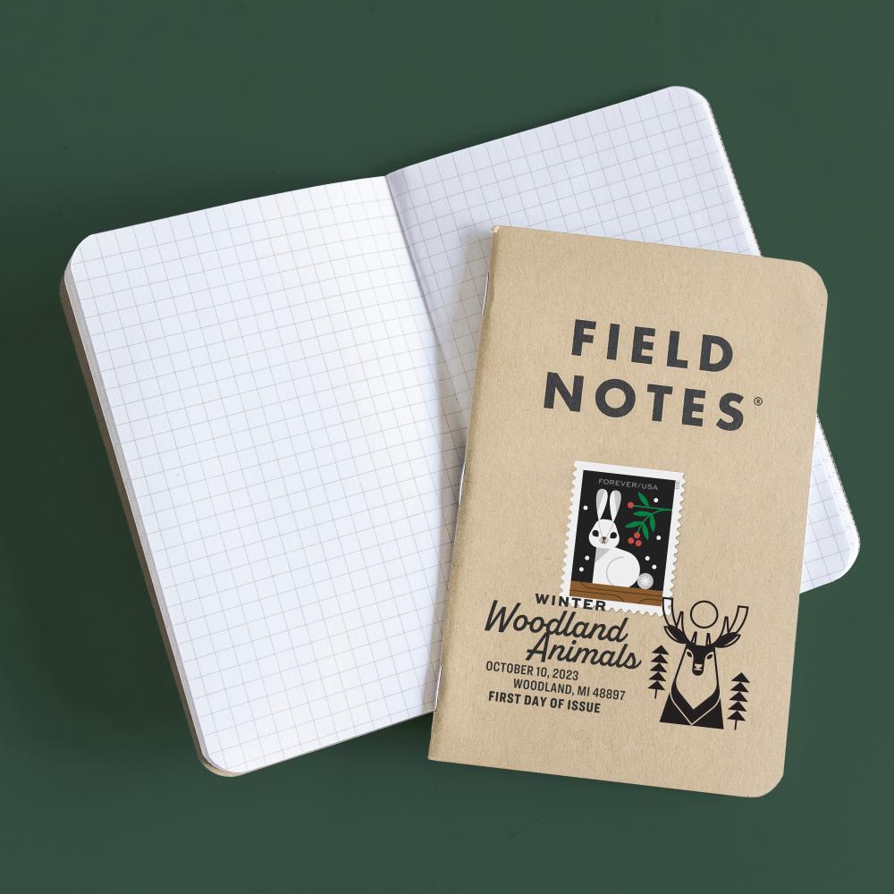 Winter Woodland Animals Field Notes® Notebooks (set of 4) — Stamps Forever