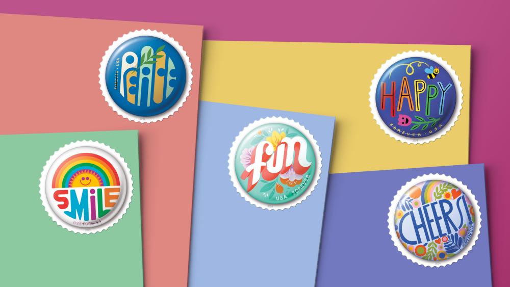 Pinback Buttons — Stamps Forever