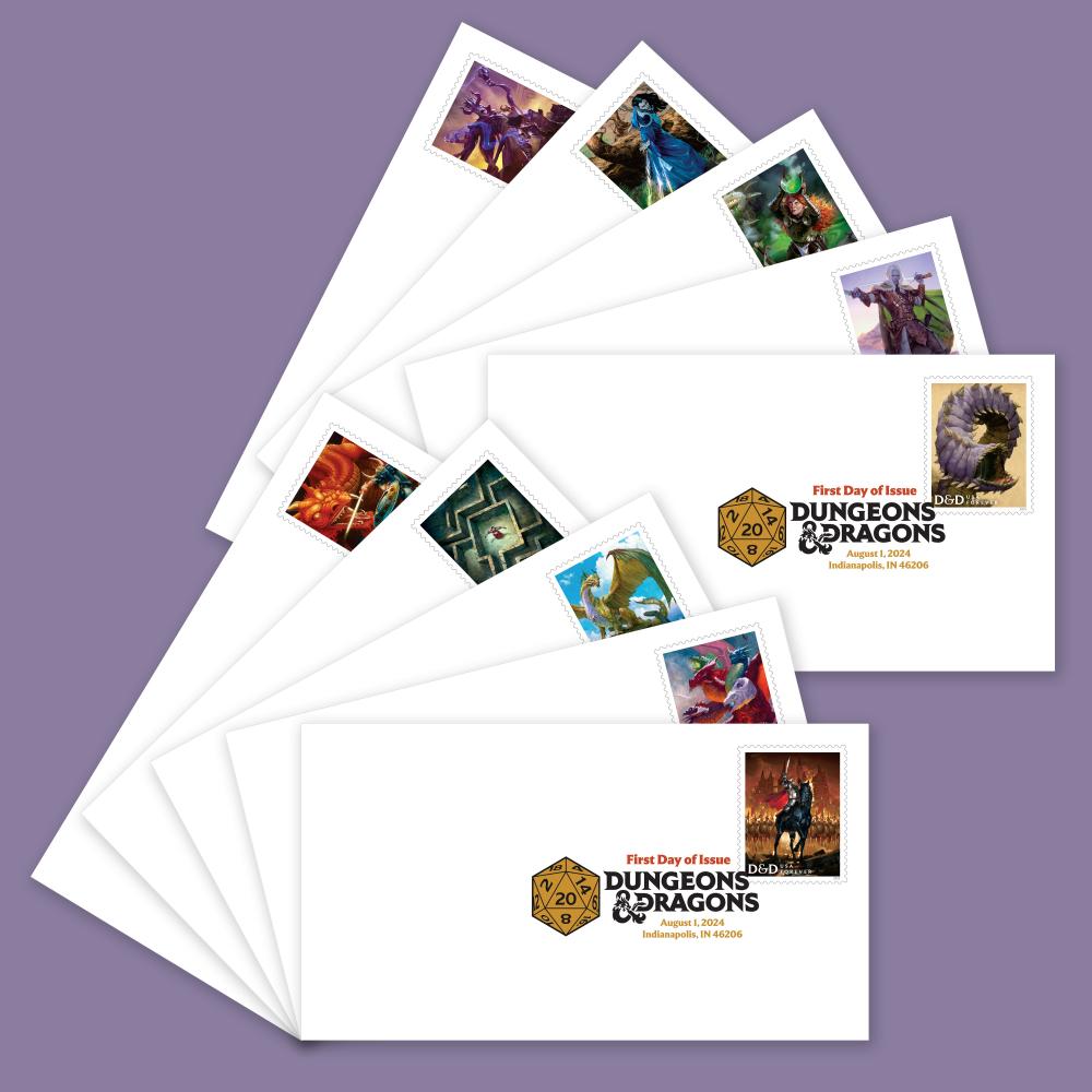 Dungeons & Dragons Digital Color Postmark First Day Covers (set of 10 ...