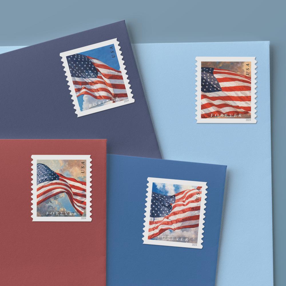U.S. Flags (2024) Coil of 10,000 — Stamps Forever