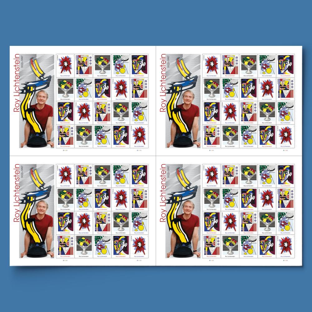 Roy Lichtenstein Press Sheet with Die Cuts — Stamps Forever