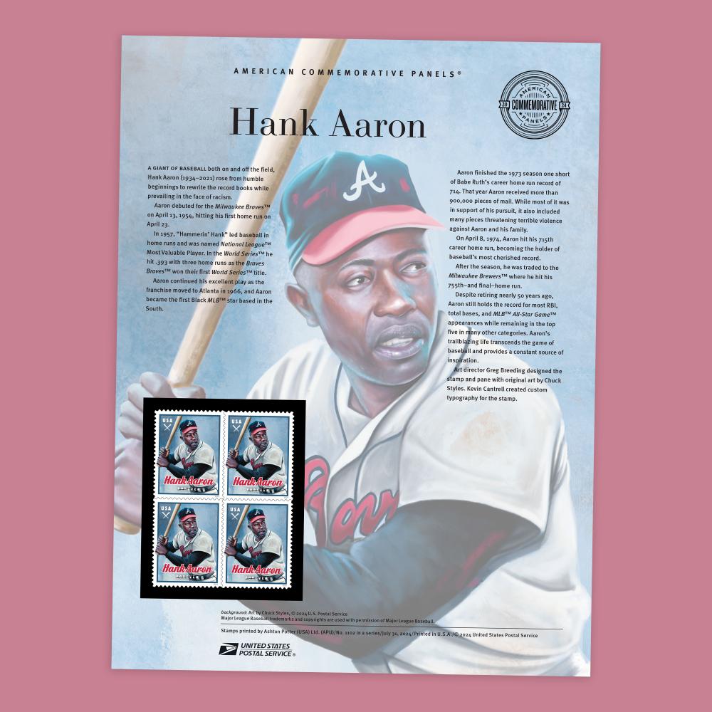 Hank Aaron American Commemorative Panel® — Stamps Forever