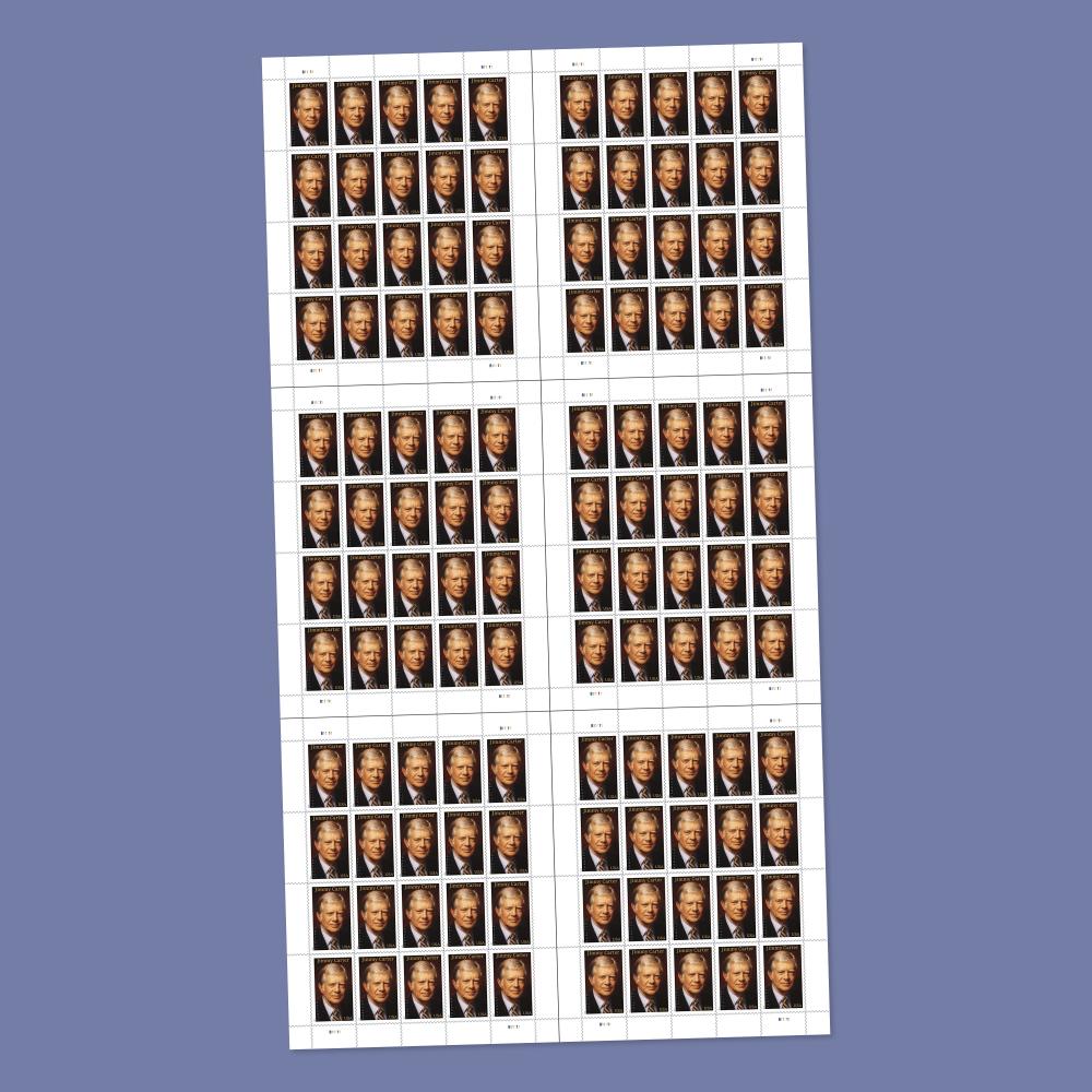 Jimmy Carter Press Sheet with Die Cuts — Stamps Forever