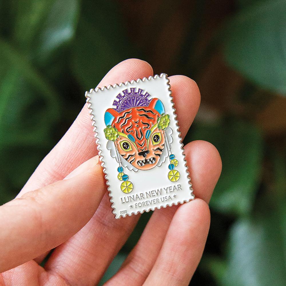 Lunar New Year • Year of the Tiger Stamp Pin with Cancellation Card ...