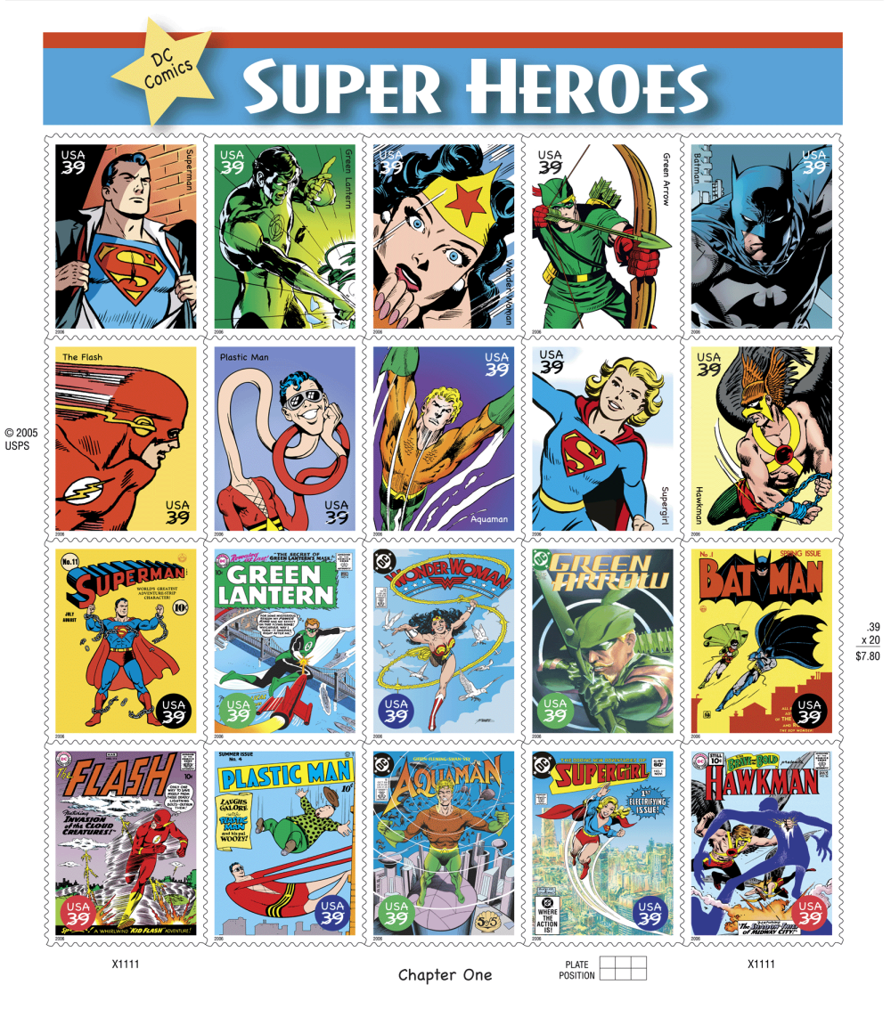 DC Comics Super Heroes — Stamps Forever