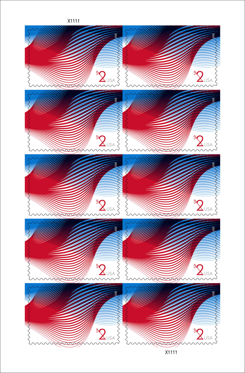 $2 Patriotic Wave — Stamps Forever