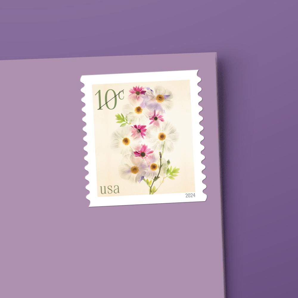 10¢ Poppies and Coneflowers Coil of 10,000 — Stamps Forever