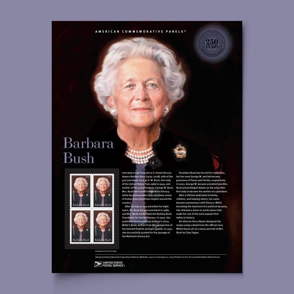 Barbara Bush American Commemorative Panel® — Stamps Forever