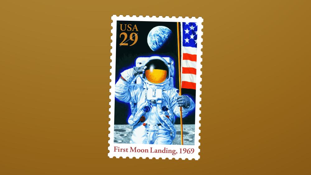 First Moon Landing 1969 — Stamps Forever