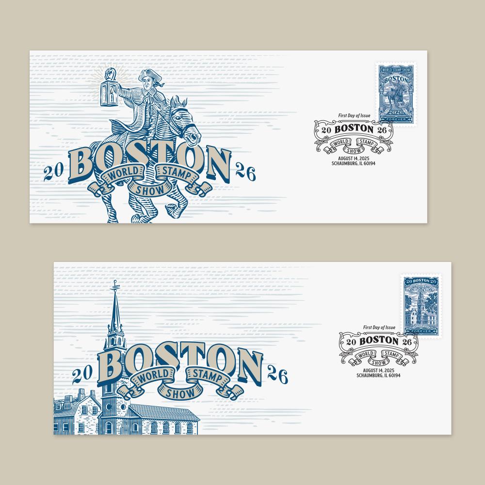 Boston 2026 World Stamp Show Cachet Set — Stamps Forever